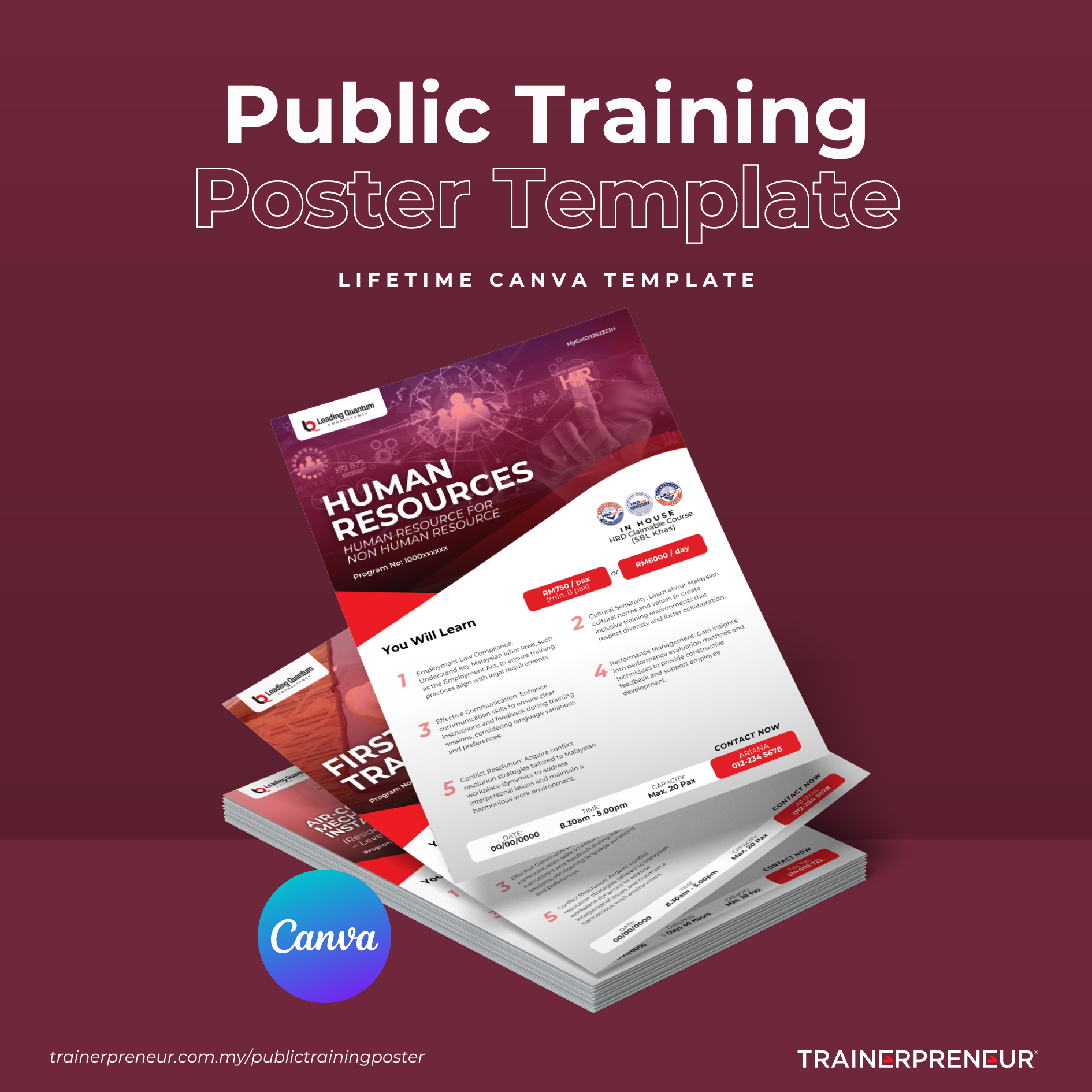 Public Training Poster - Trainerpreneur